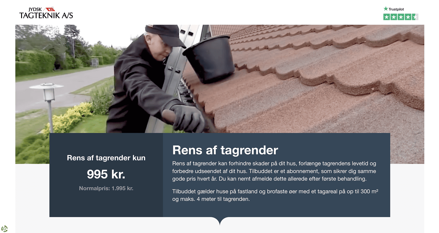 Rensning af tagrender: Se priser og hvordan det udføres [2025]